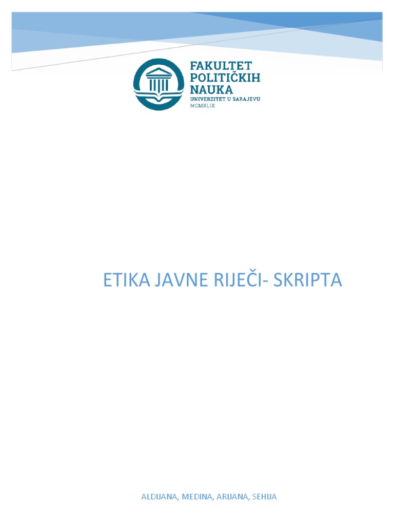 Etika - Skripta Za Završni Ispit! | PDF