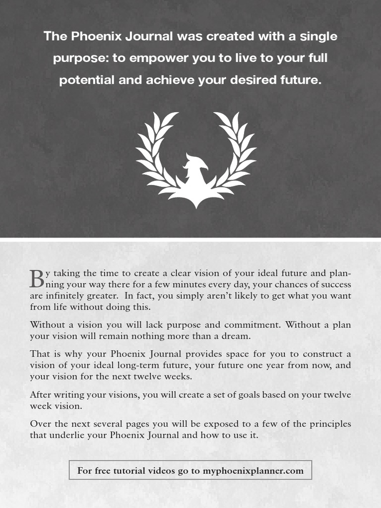 Phoenix Journal 4.0 Mid 2019 | PDF | Goal | Habits