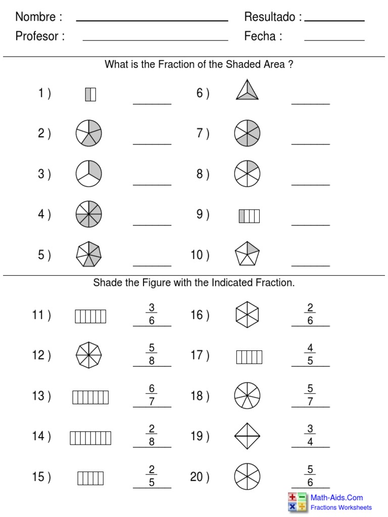 Fractions Visual | PDF