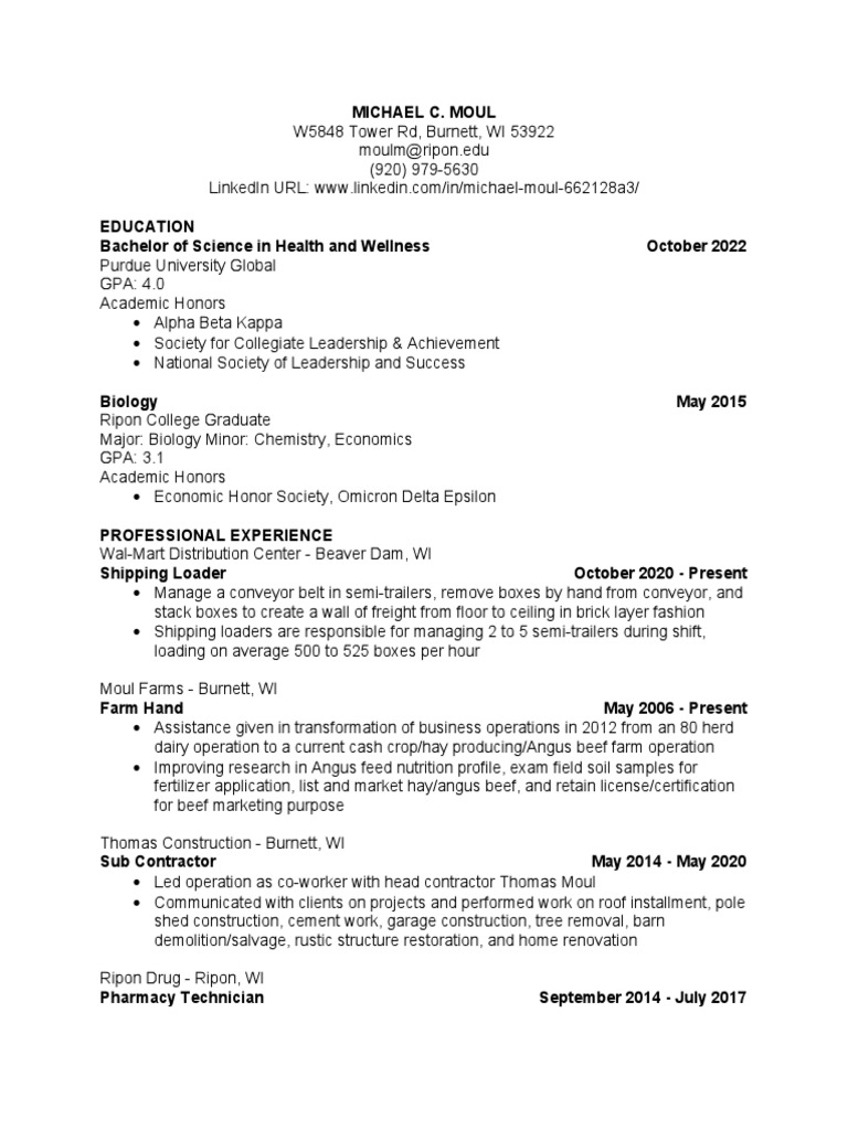 Resume 2022 | PDF