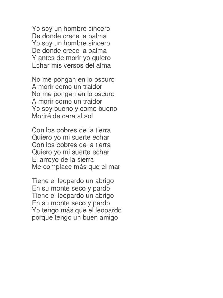 Yo Soy Un Hombre Sincero | PDF