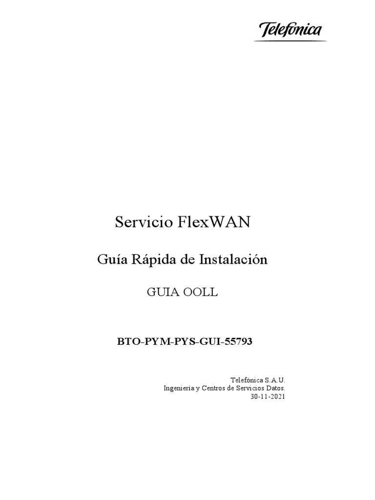 (A) - Guía Rápida Instalación Flexwan v1.5 | PDF | Informática | Tecnología