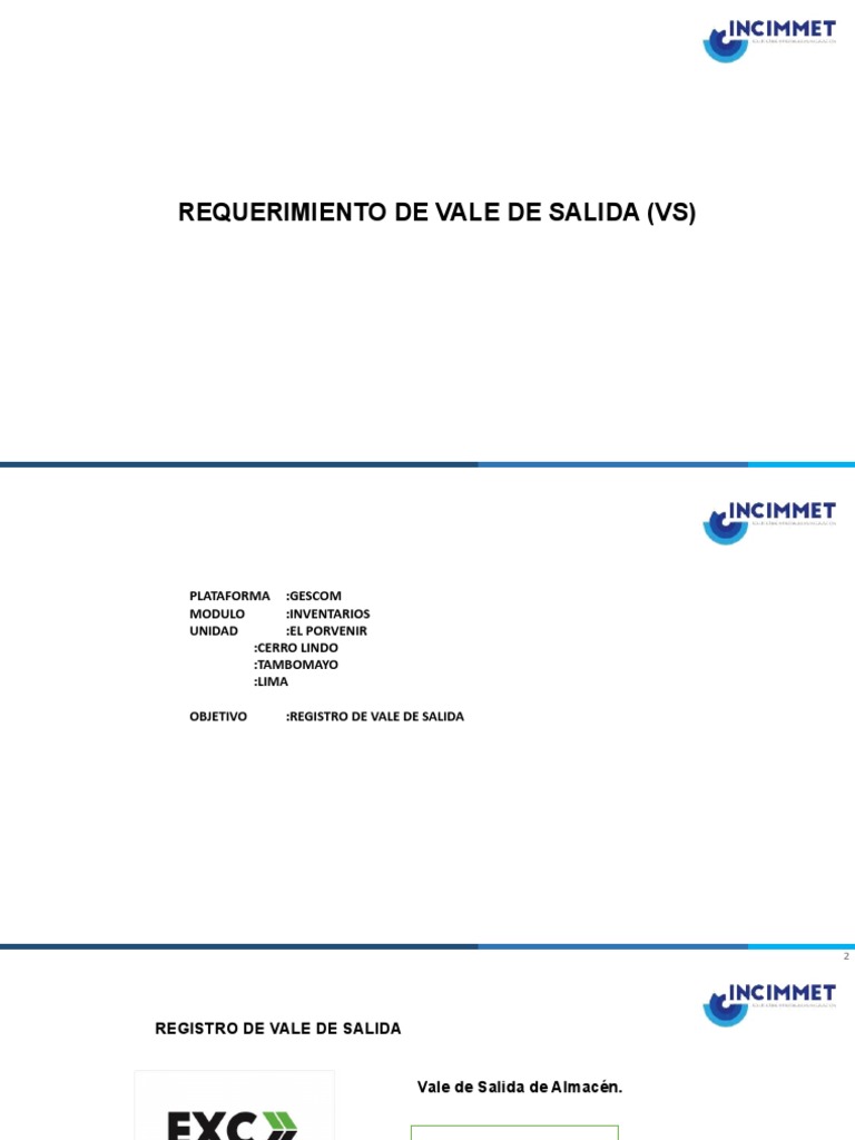 Manual Vale Salida - Gescom | PDF