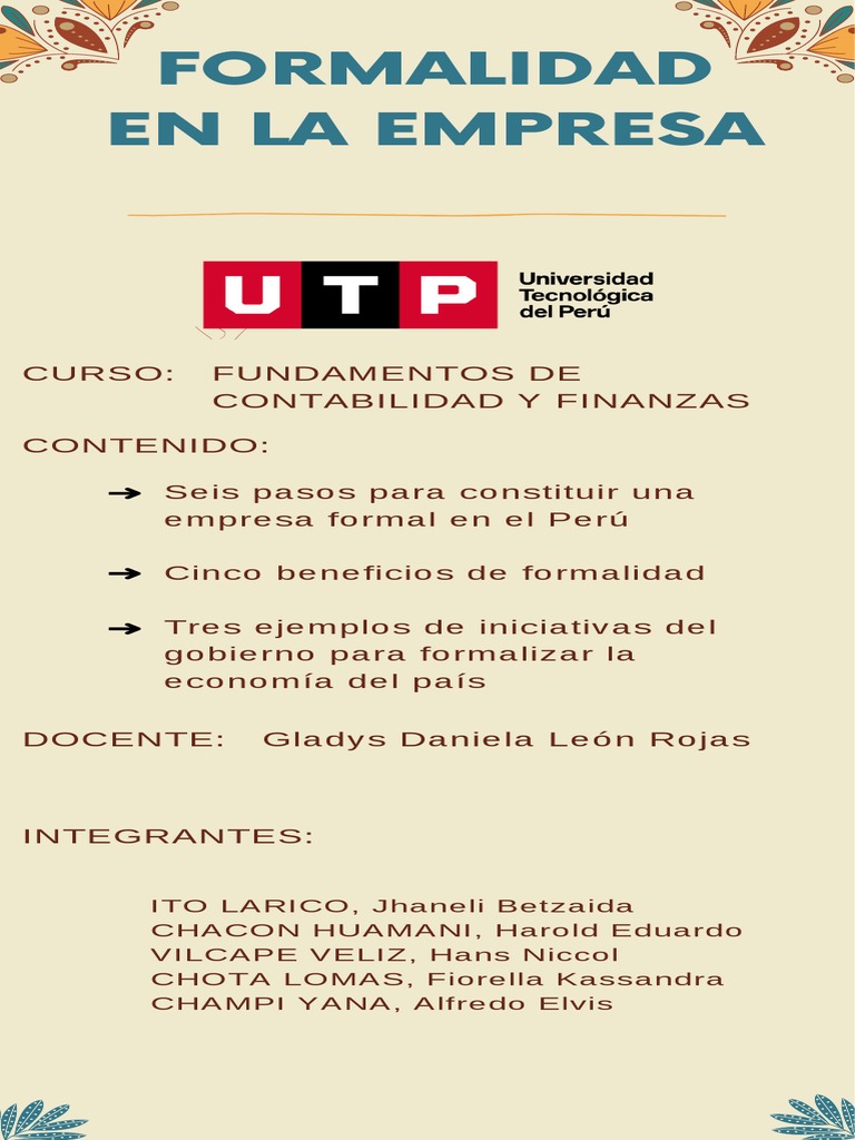 Formalizando el negocio: Pasos para constituir una empresa formal en el Perú y sus beneficios ...
