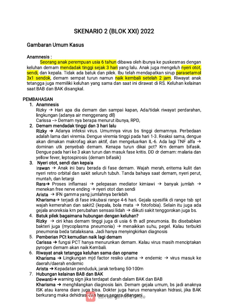 Skenario 2 Blok 22 2022 | PDF