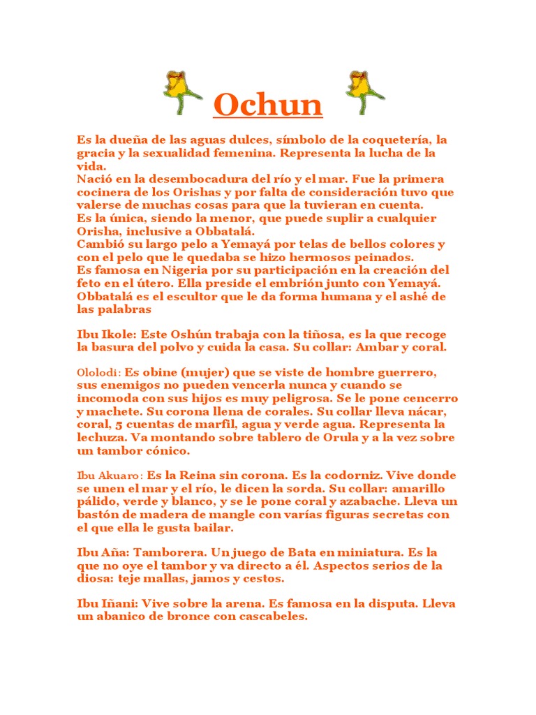 Ochun | PDF | Santeria