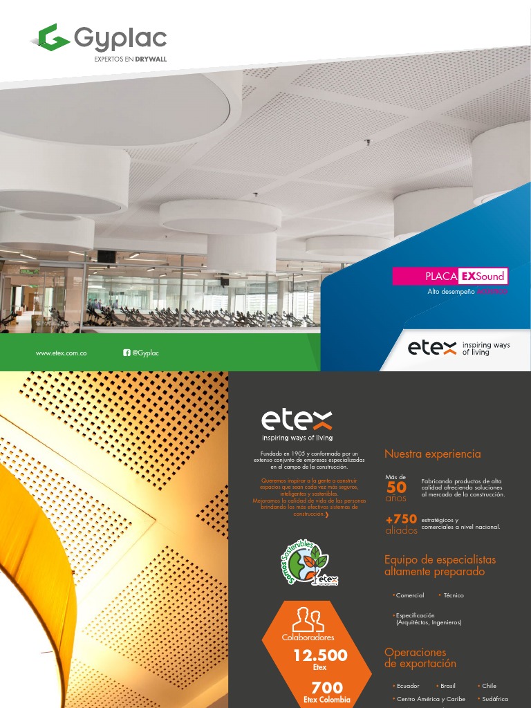 Placa Gyplac Exsound | PDF | Materiales de construcción | Materiales