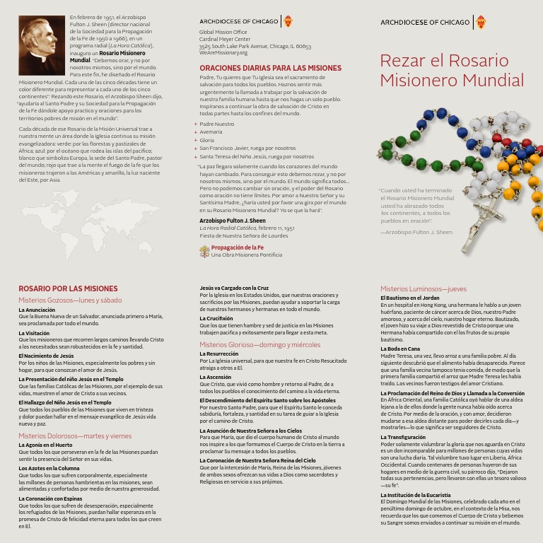 World Mission Rosary Pamphlet - Spanish - 02 | PDF | Rosario | Jesús