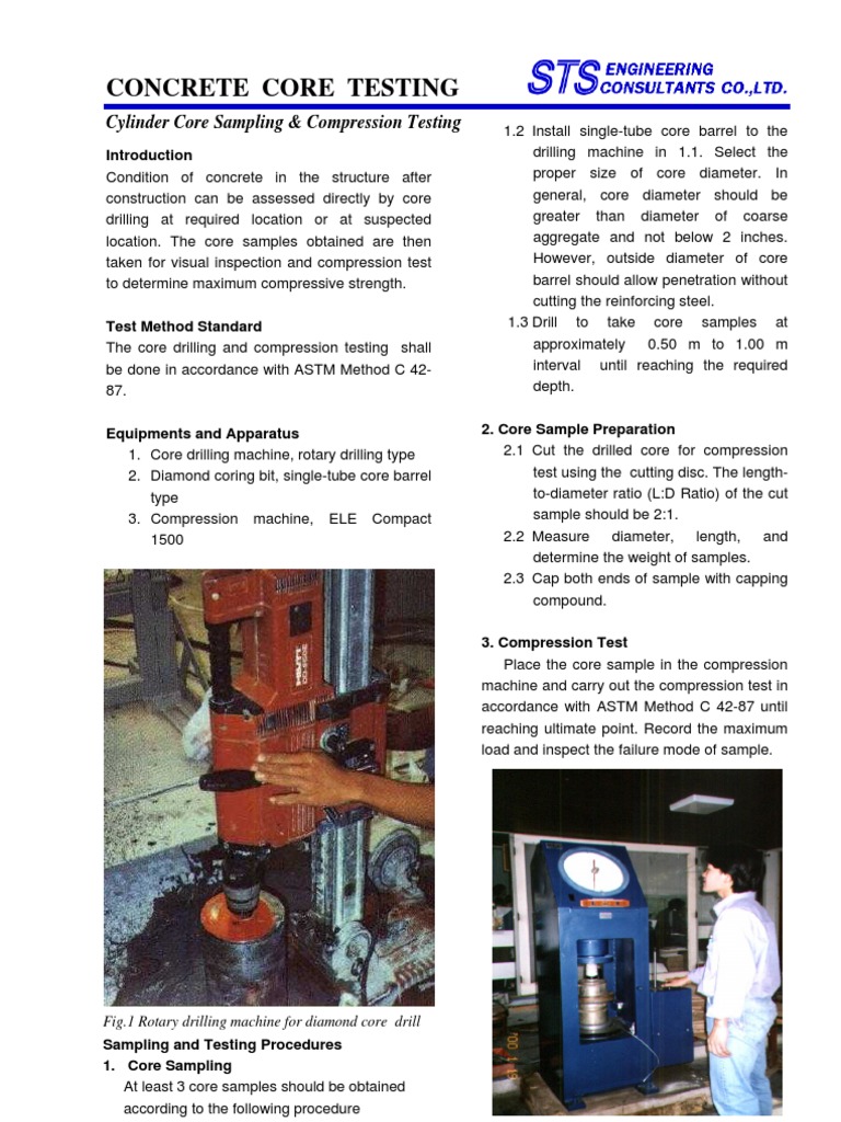 Concrete Coring (Eng) | PDF | Drilling Rig | Drill