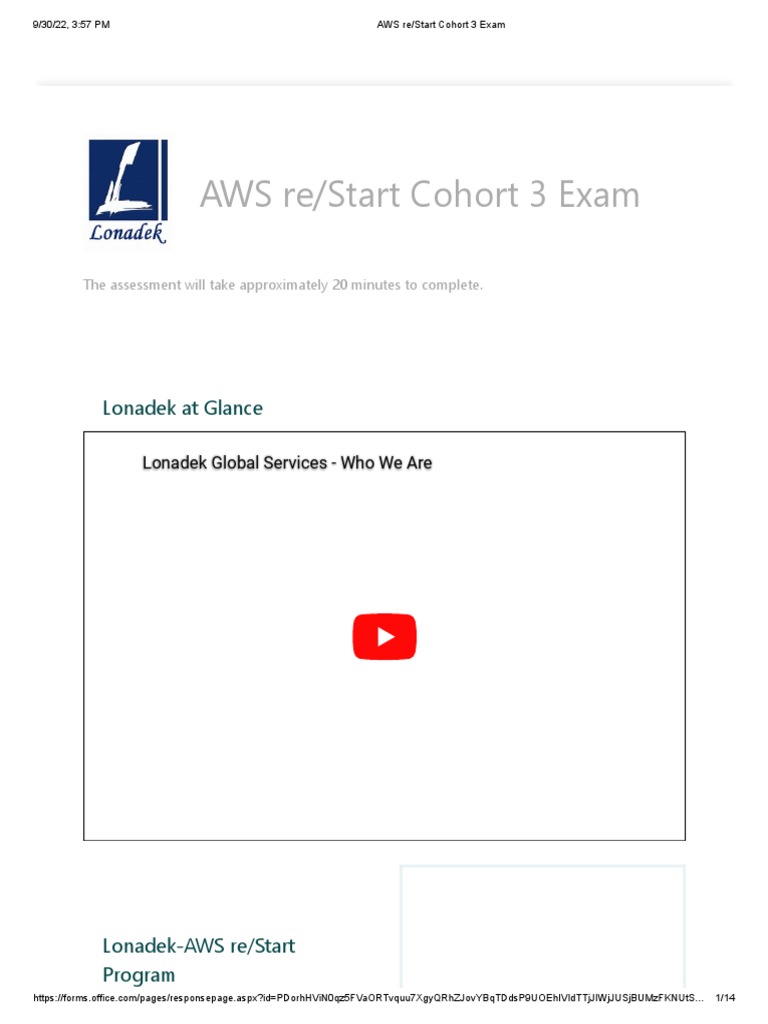 AWS Re - Start Cohort 3 Exam | PDF | Internet Protocol Suite | Internet