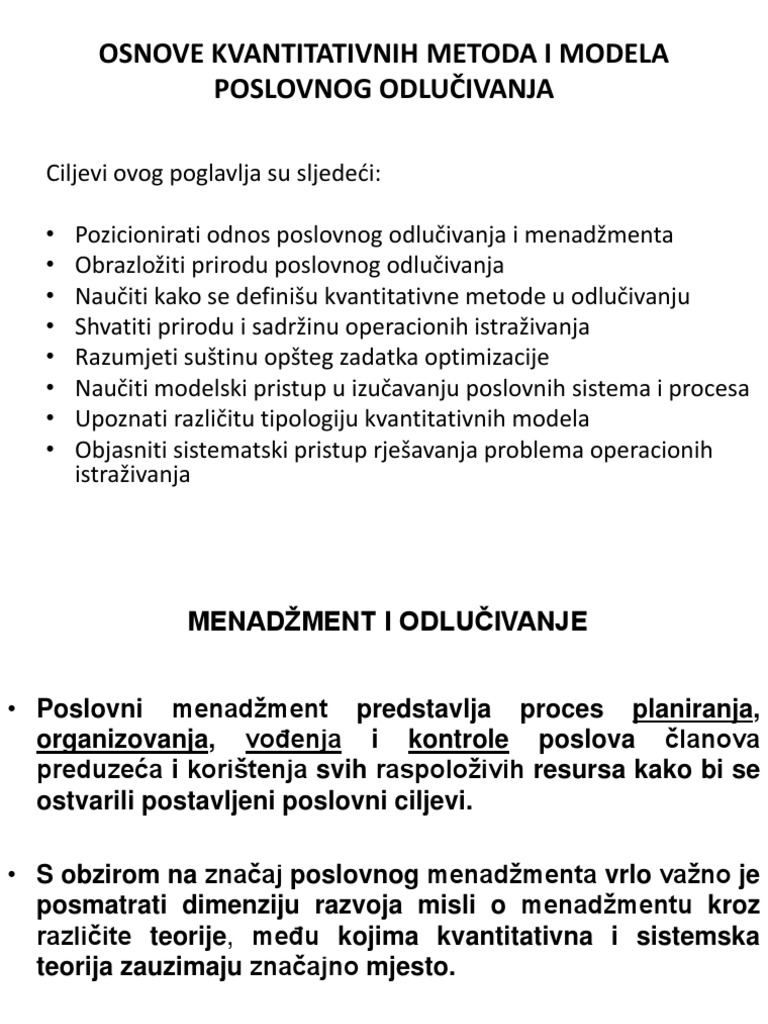Kvantitativne Metode | PDF