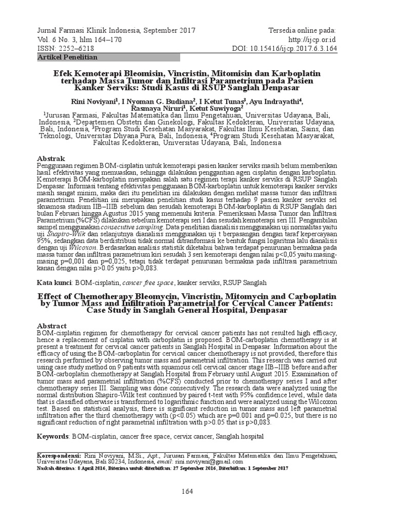 Studi Kasus Kemo Ca Cervix | PDF | Kesehatan Holistik