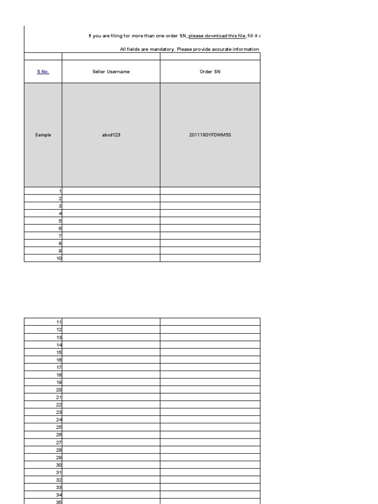 (Shopee PH) RTS Shipping Fee - Seller Claim Template | PDF