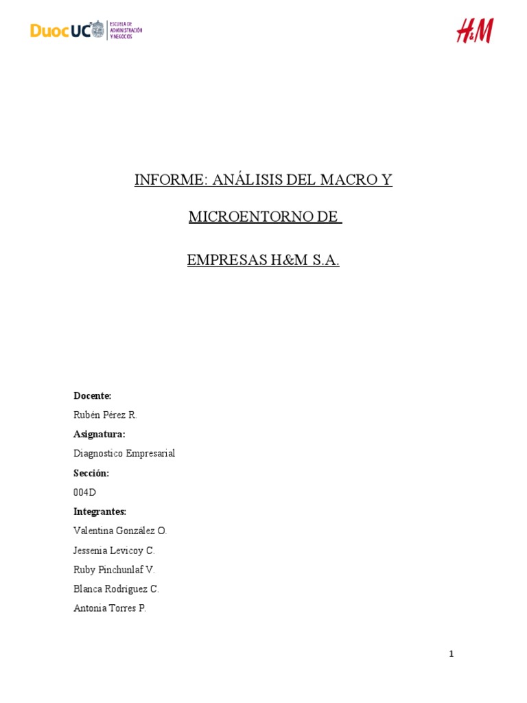 Pestal H&M | PDF | Economias