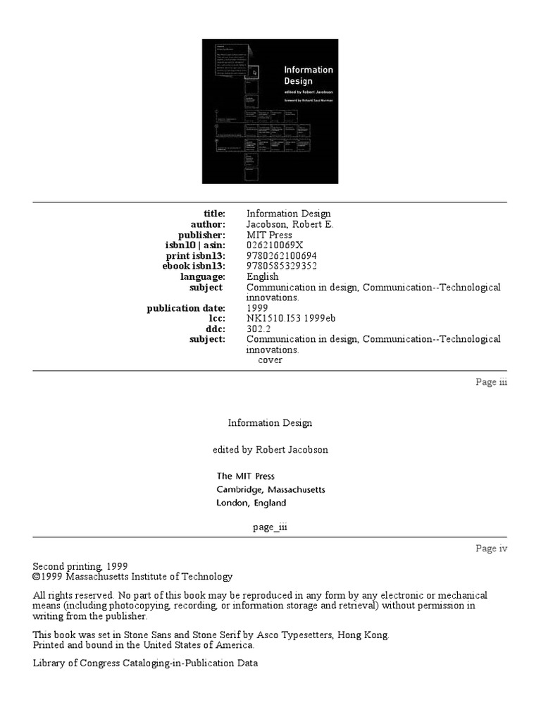 Information Design by Robert Jacobson | PDF