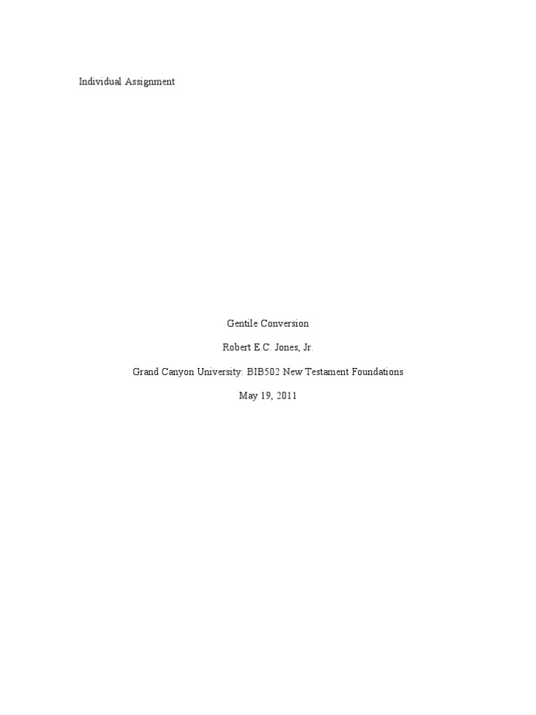 APA Paper - Gentile Conversion | PDF | Paul The Apostle | Acts Of The ...