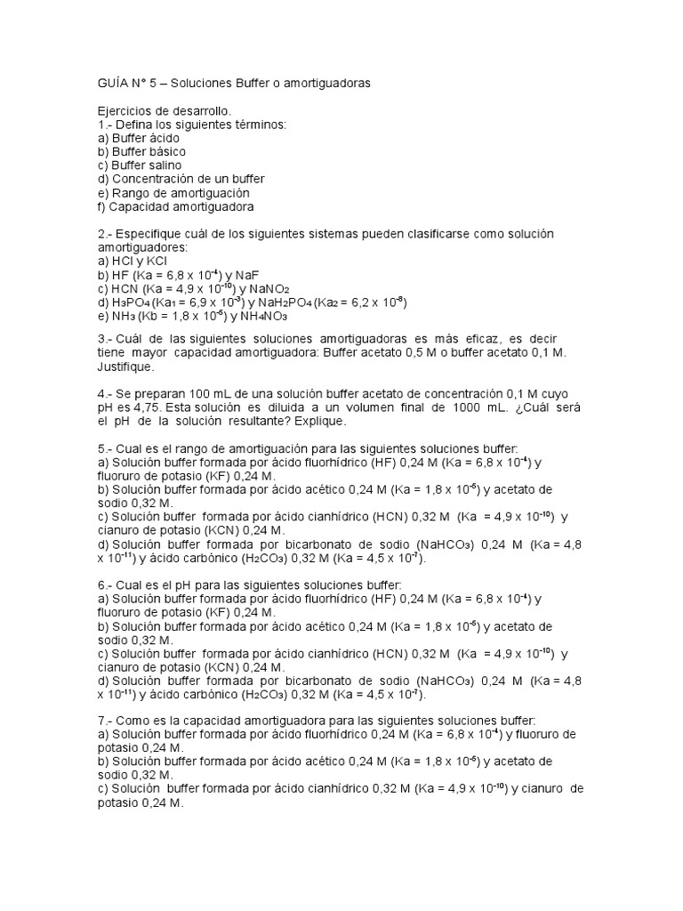 Ejercicios de Buffers | PDF