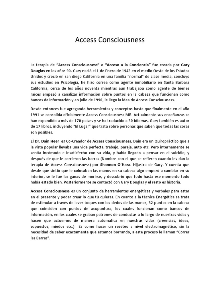 Access Consciousness | PDF
