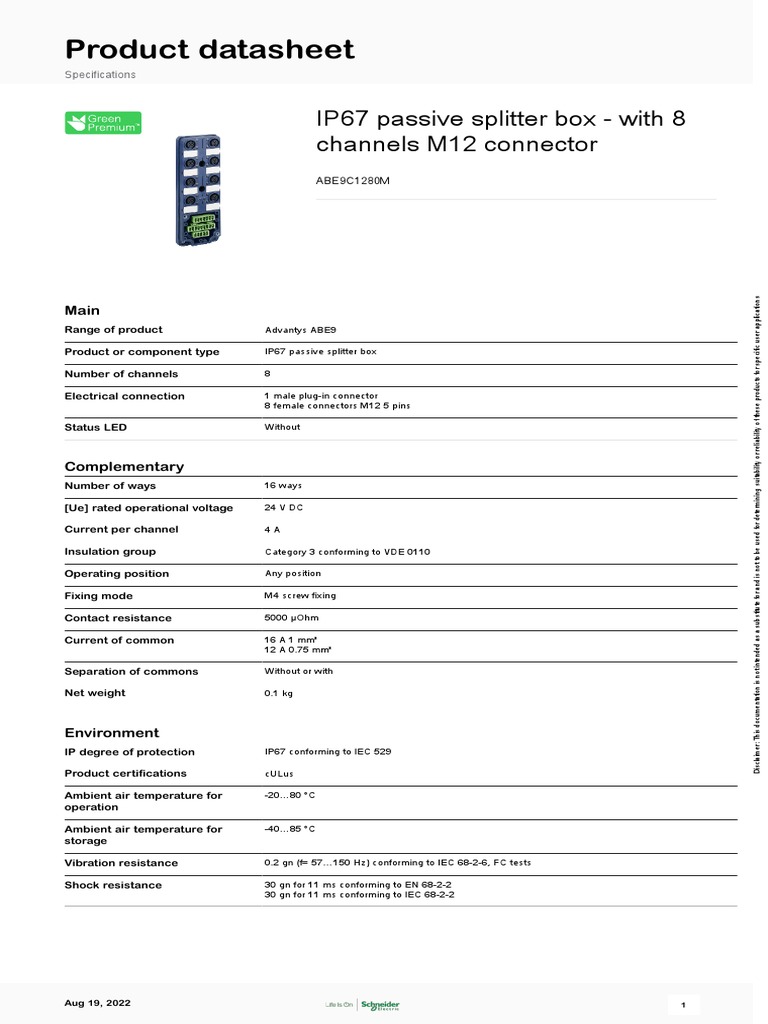Modicon ABE9 - ABE9C1280M | PDF
