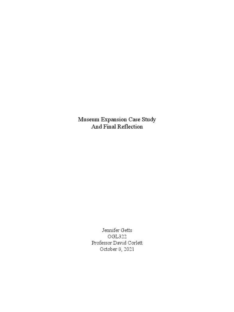 Ogl322 Final Case Study and Reflection | PDF