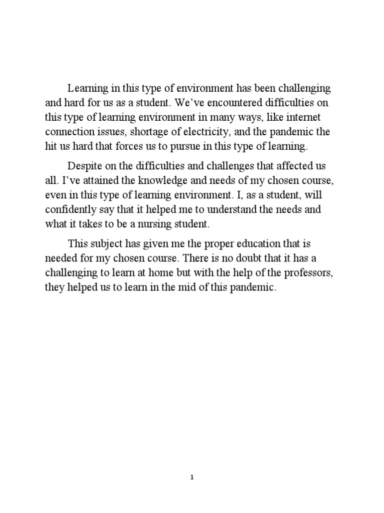 Reflection Paper TFN | PDF