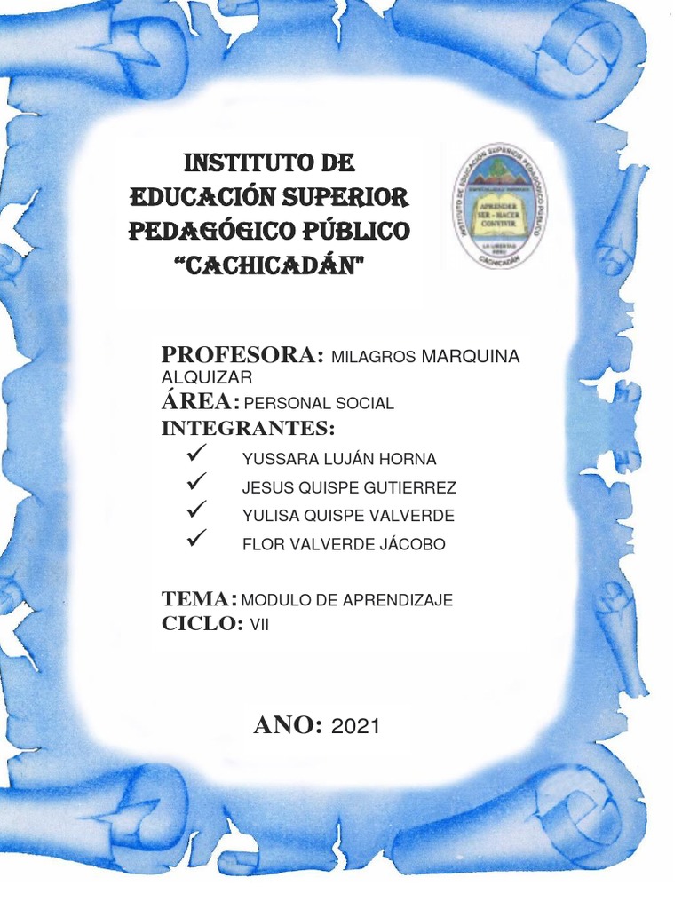 Modulo de Aprendizaje PS | PDF | Aprendizaje