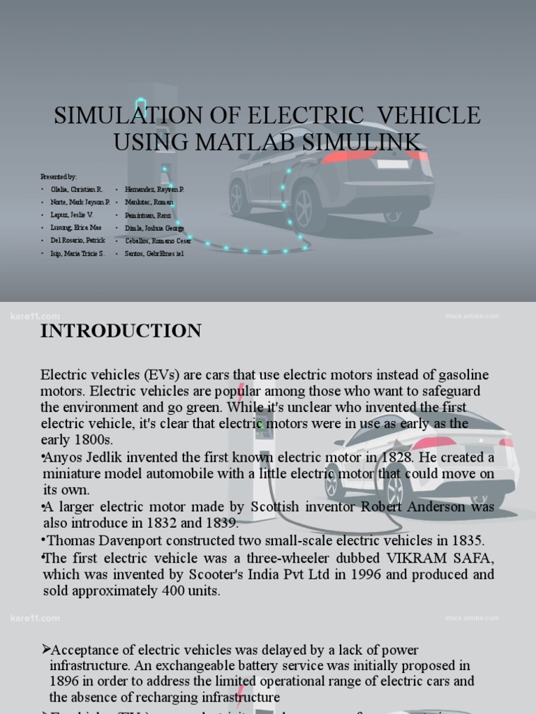 Simulation of Electric Vehicle Using Matlab Simulink | PDF