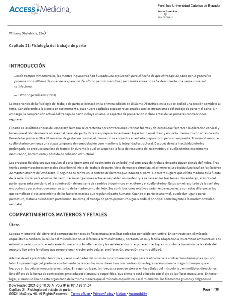 Capítulo 21 - FisiologÍa Del Trabajo de Parto | PDF | Receptor (Bioquímica) | Transducción de ...