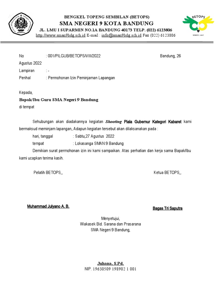 Surat Perizinan Betops Pdf