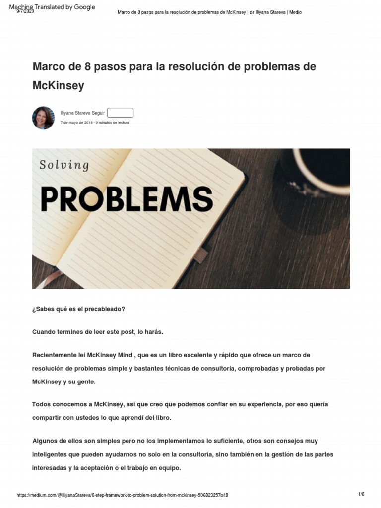 C1 .Lect 7. 8-Step Framework To Problem-Solving From McKinsey-blog ...