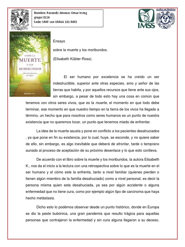 Ensayo - La Muerte y Los Moribundos | PDF