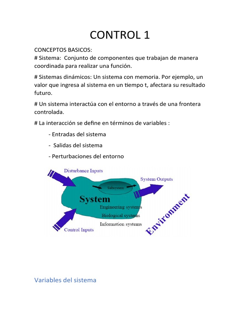 Semana 1 Teoria Control | PDF | Sistema de control | Sistema