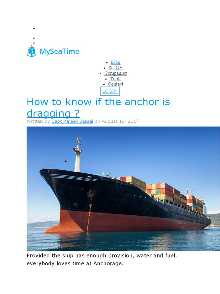 Anchor Dragging | PDF | Anchor | Radar