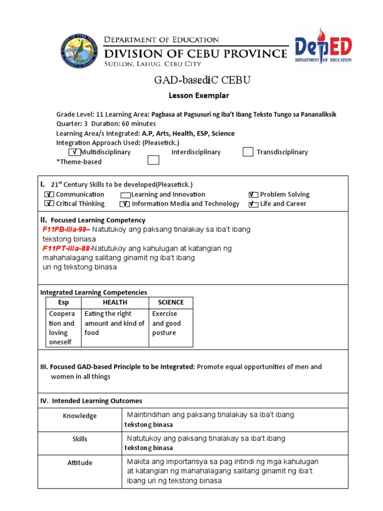 KRA Lesson Plan 2 | PDF