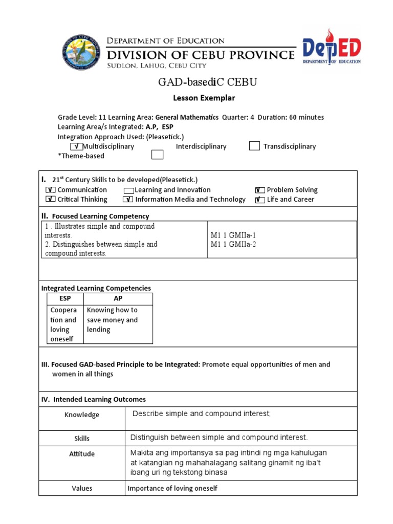 KRA Lesson Plan 3 | PDF