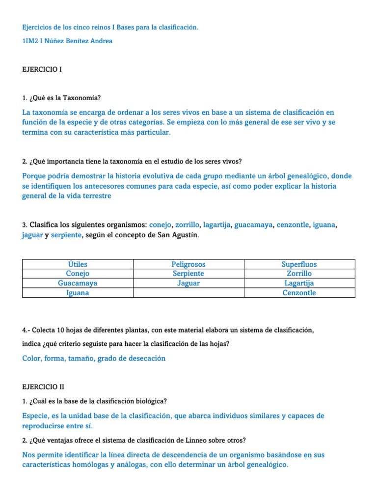 Ejercicios de Los Cinco Reinos | PDF