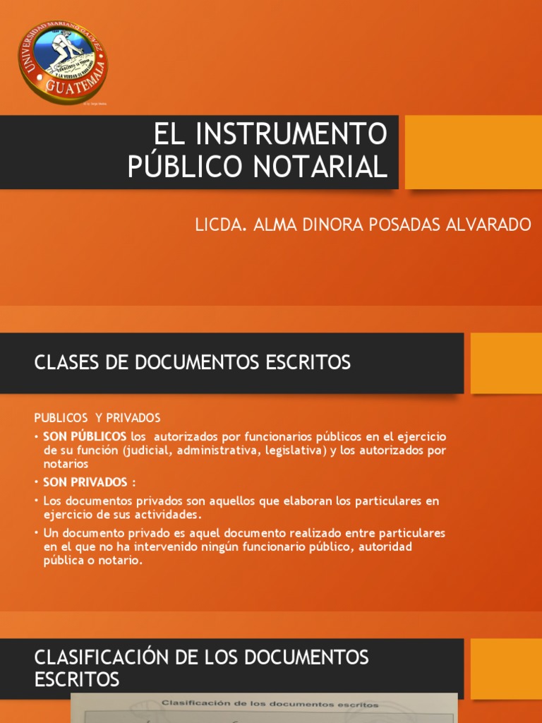 El Instrumento Público Notarial | PDF