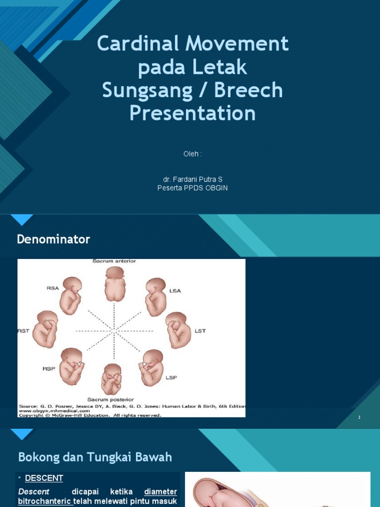 Cardinal Movement Pada Letak Sungsang | PDF