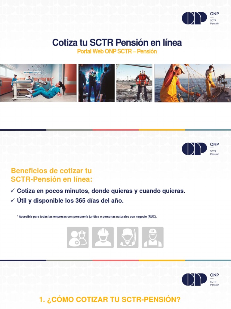 Cotiza SCTR Pensión Online Fácilmente | PDF