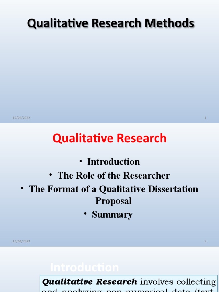 Qualitative Research Introduction | PDF | Qualitative Research | Experience