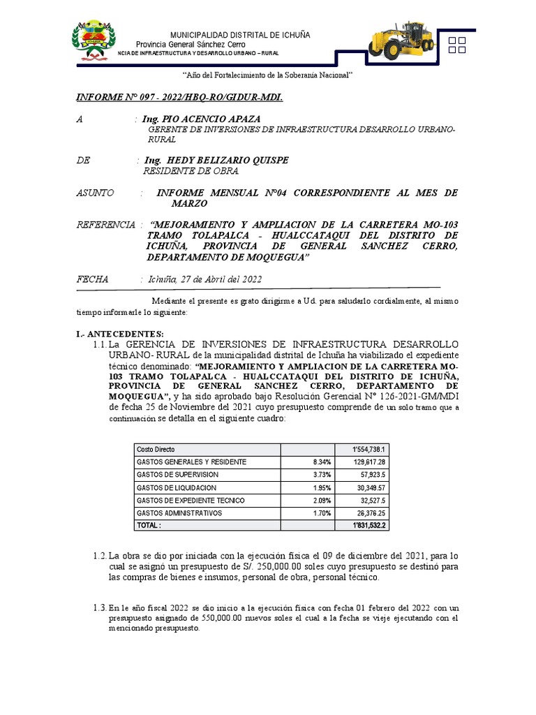 INFORME Mensual Marzo | PDF