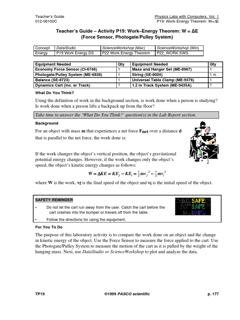 TP19 Work Energy | PDF | Force | Kinetic Energy