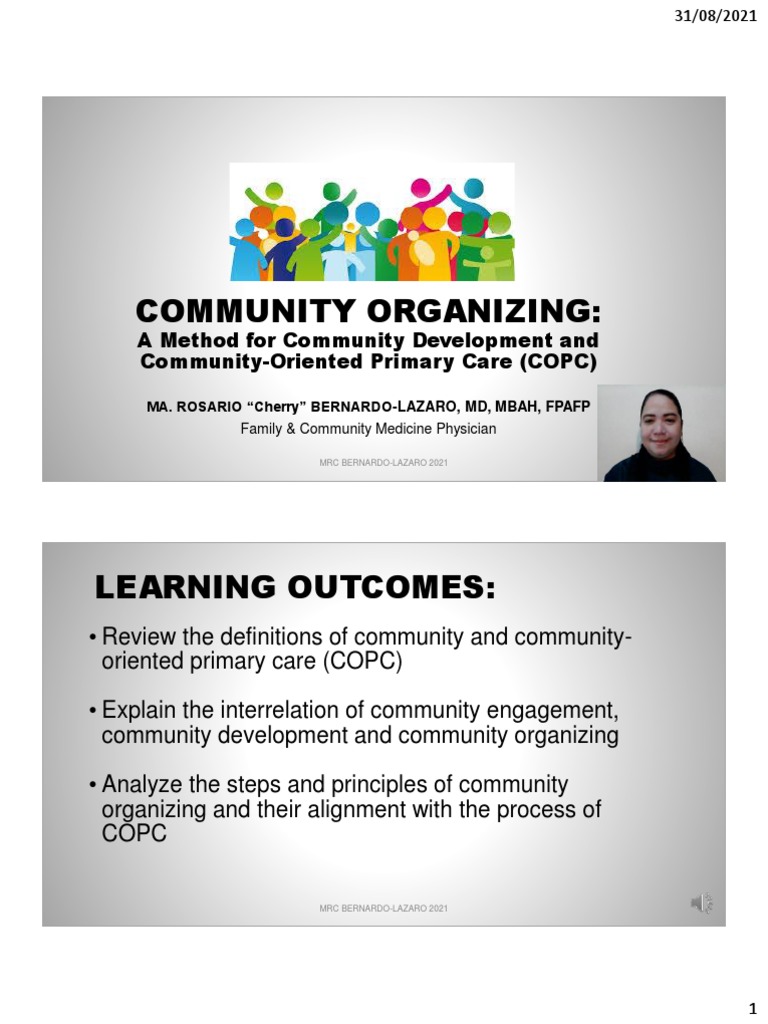 3 Community Organizing and COPC - CBLazaro.v092021 | PDF | Evaluation ...