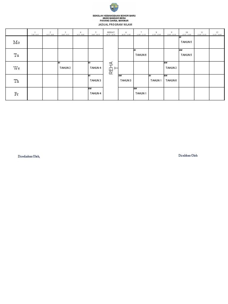 Jadual Nilam | PDF