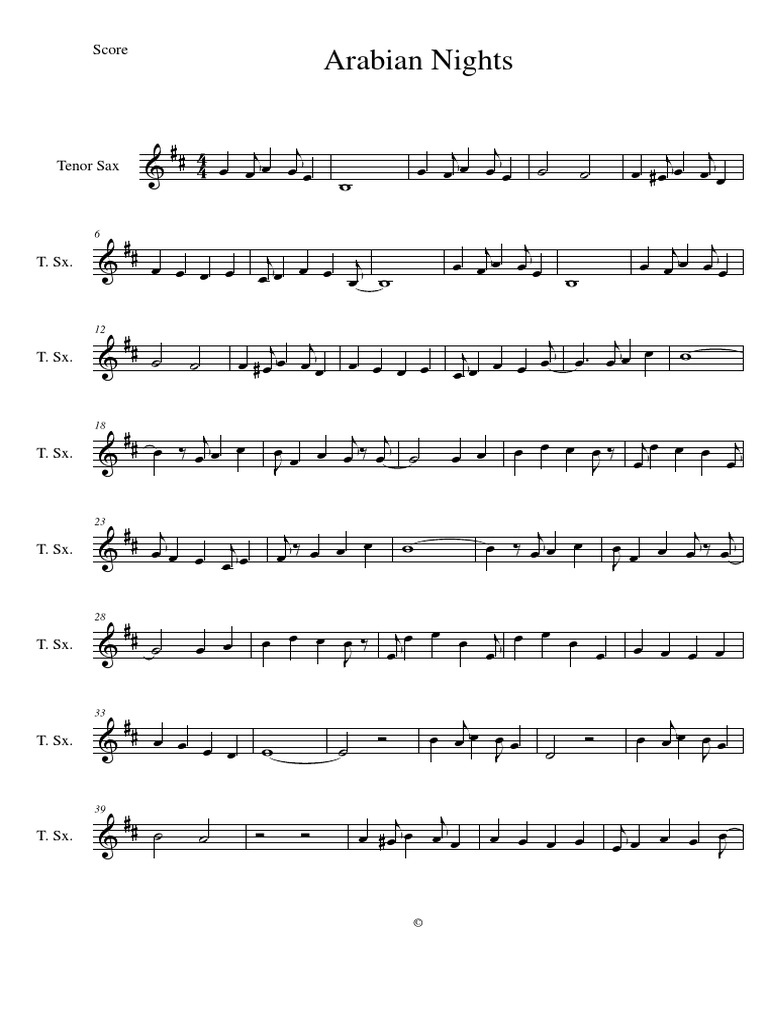 Arabian Nights: Score | PDF