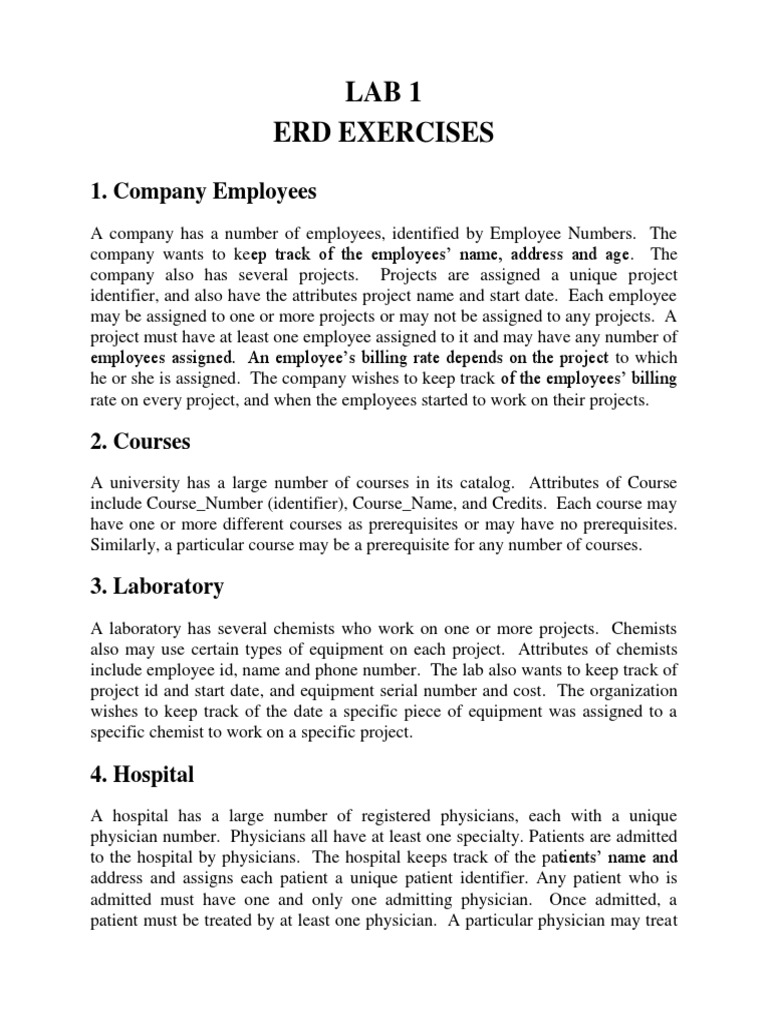 Lab1 ERD Design | PDF