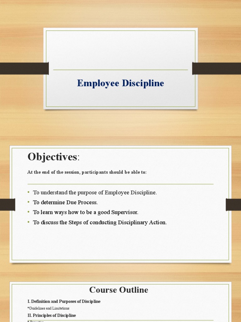 Employee Discipline (Supervisor's Training) | PDF | Employment ...