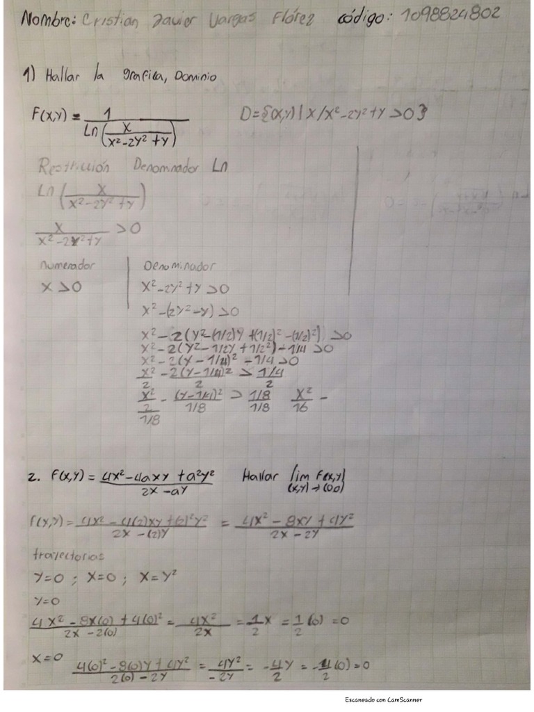 parcial 1 calculo multivariable | PDF