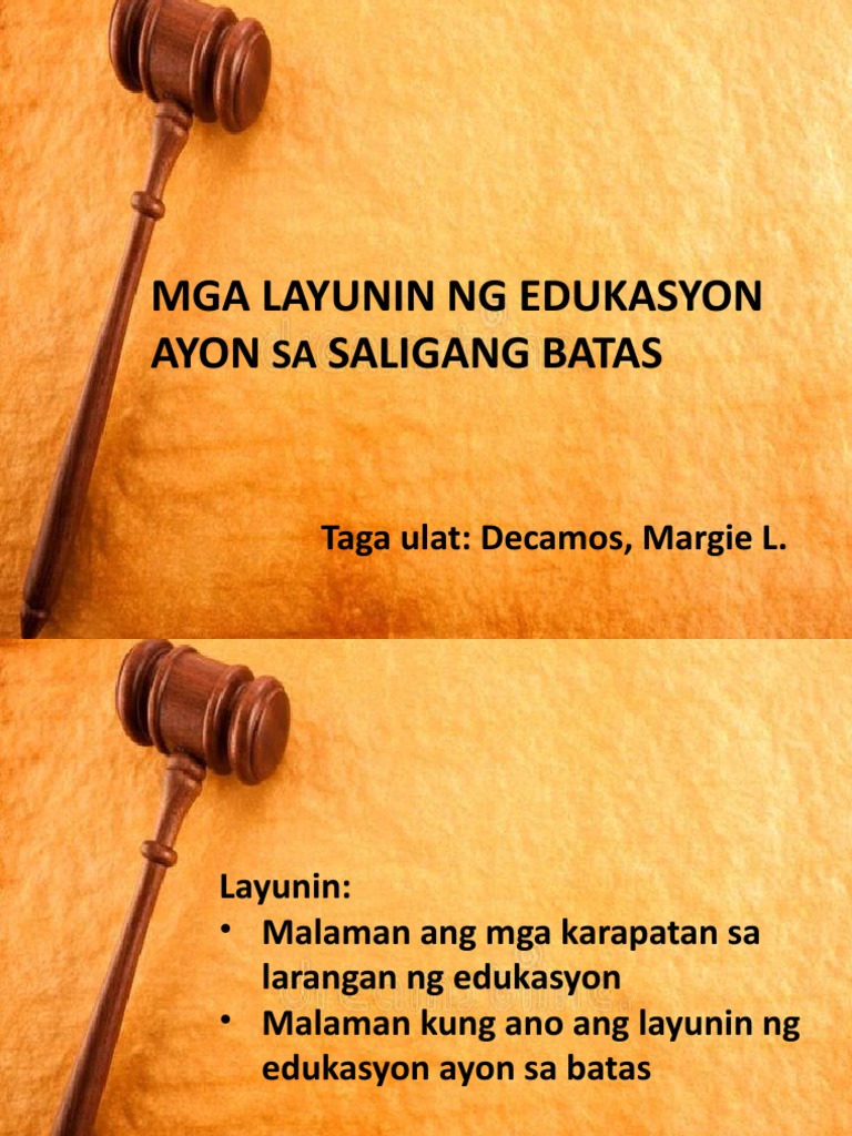 3 Mga Layunin NG Edukasyon Ayon Sa Saligang Batas | PDF