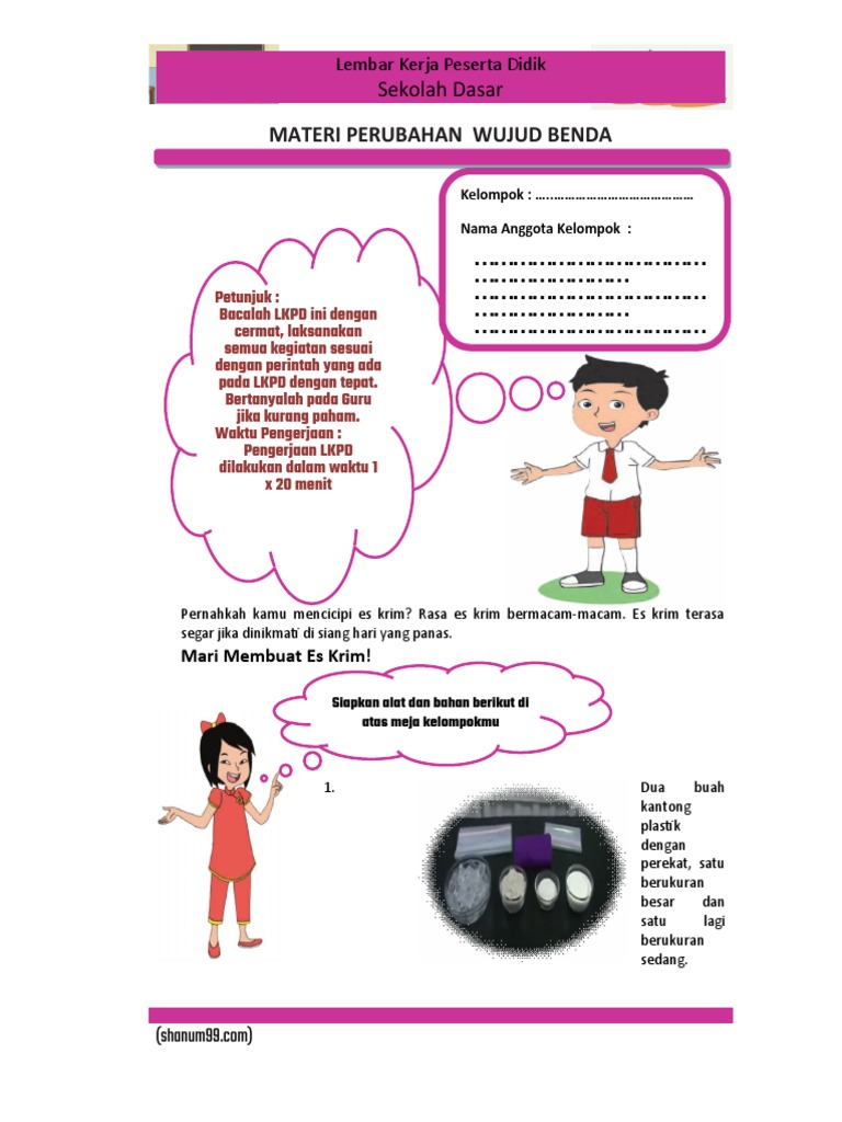 LKPD Kelas 3 Tema 3 Sub Tema 3 Pembelajaran 2 | PDF